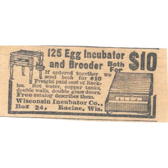 None | Accents | Wisconsin Incubator Co Racine Wi 91 Magazine Ad Af1ss8 ...